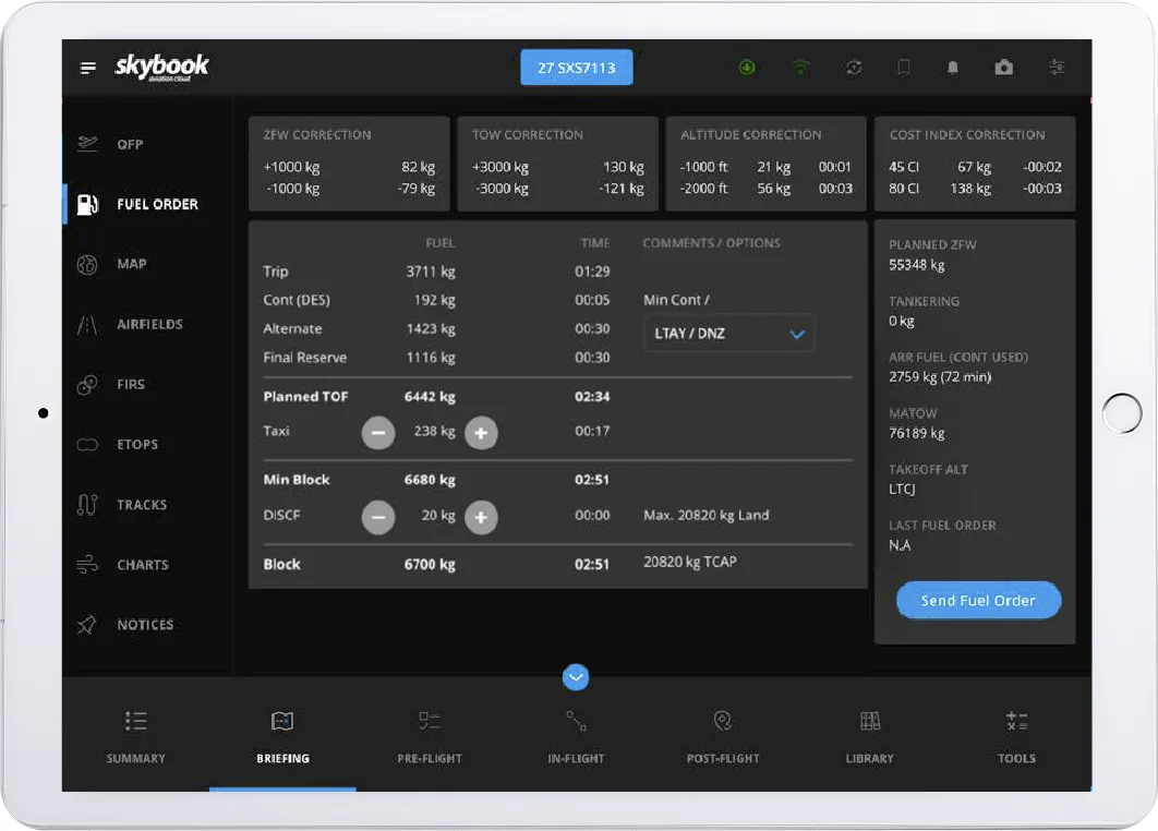 Fuel Orders on EFB | Bytron Aviation Systems